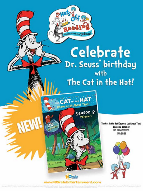 Celebrate Dr. Seuss' Birthday With The Cat In The Hat {+ Giveaway} 2/26 ...