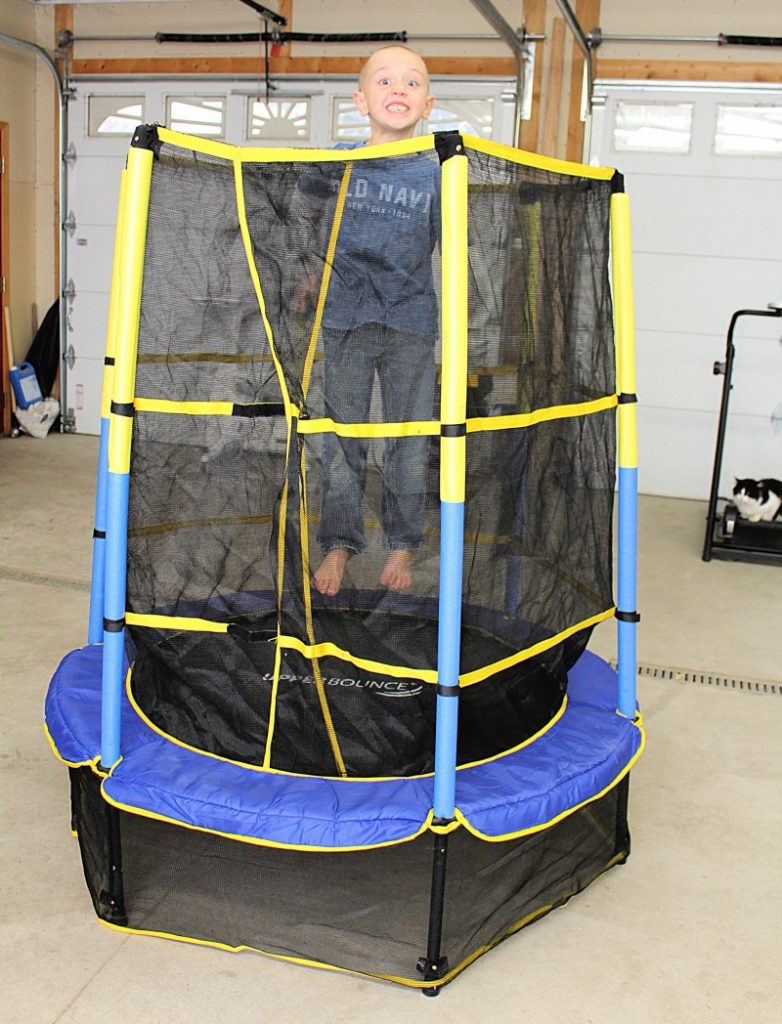 Upper Bounce 55" Kid-Friendly Trampoline & Enclosure Set Review | Emily ...