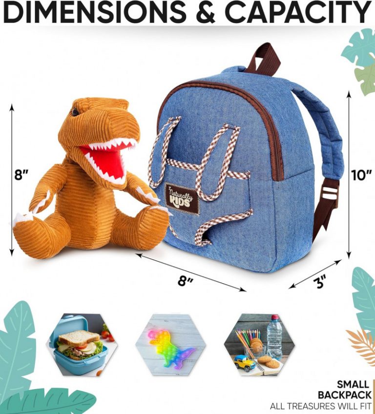Naturally KIDS T-Rex Dinosaur Toys Backpack Giveaway | Emily Reviews