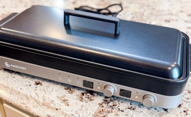 AMZCHEF Double Induction Cooktop with Removable Griddle Review | Emily ...