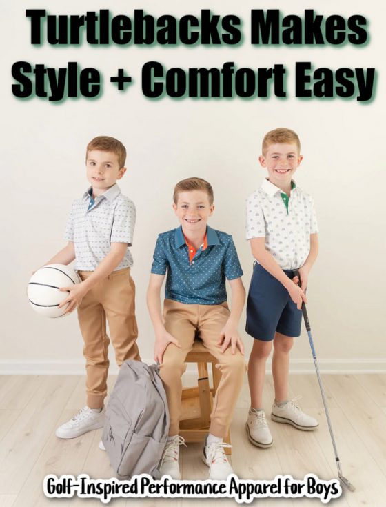 Golf-Inspired Performance Apparel for Boys: Turtlebacks Makes Style + Comfort Easy | Emily Reviews