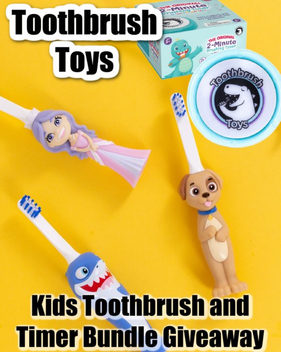 Toothbrush Toys Kids Toothbrush and Timer Bundle Giveaway | Emily Reviews
