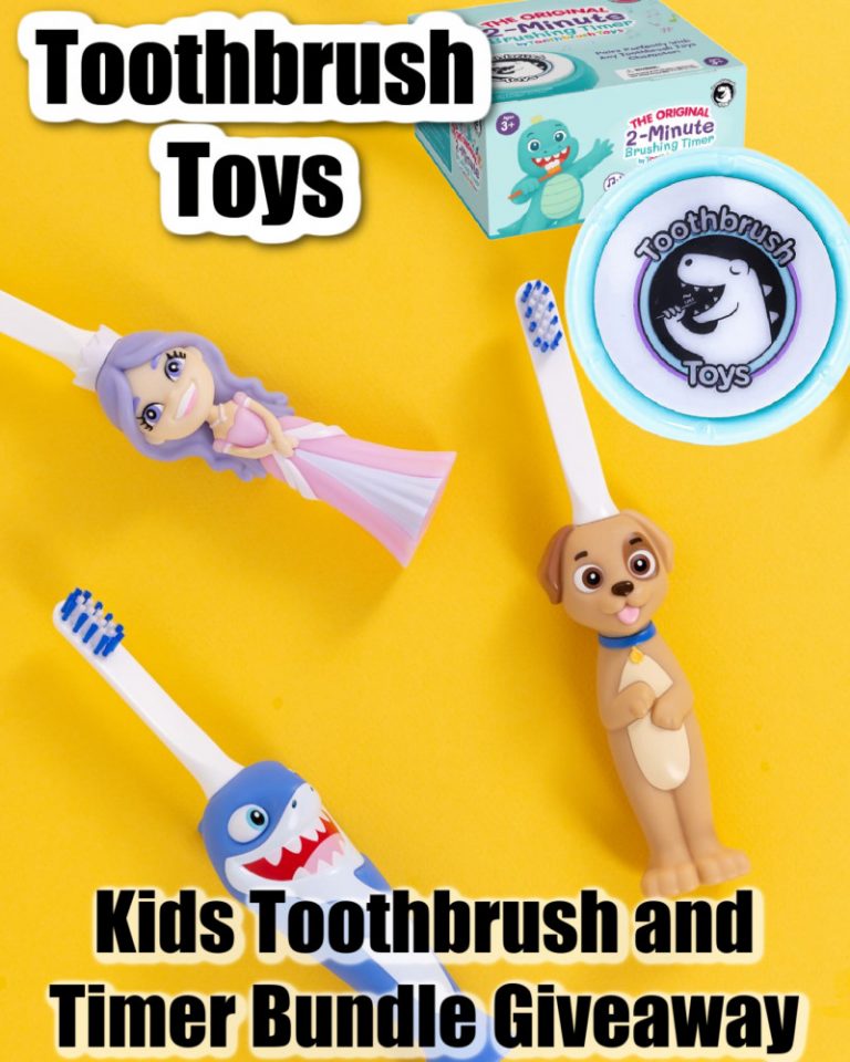 Toothbrush Toys Kids Toothbrush and Timer Bundle Giveaway | Emily Reviews